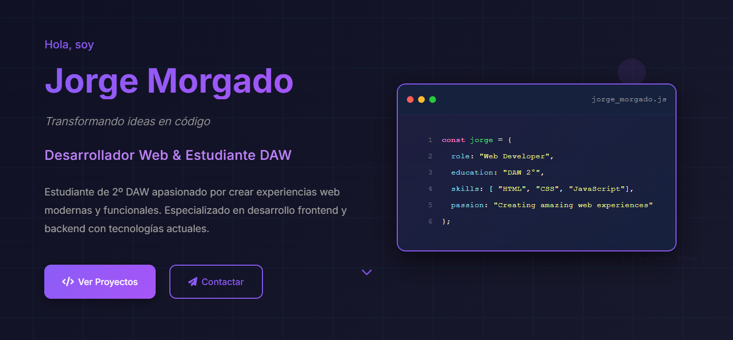 Jorge Morgado - Desarrollador Web